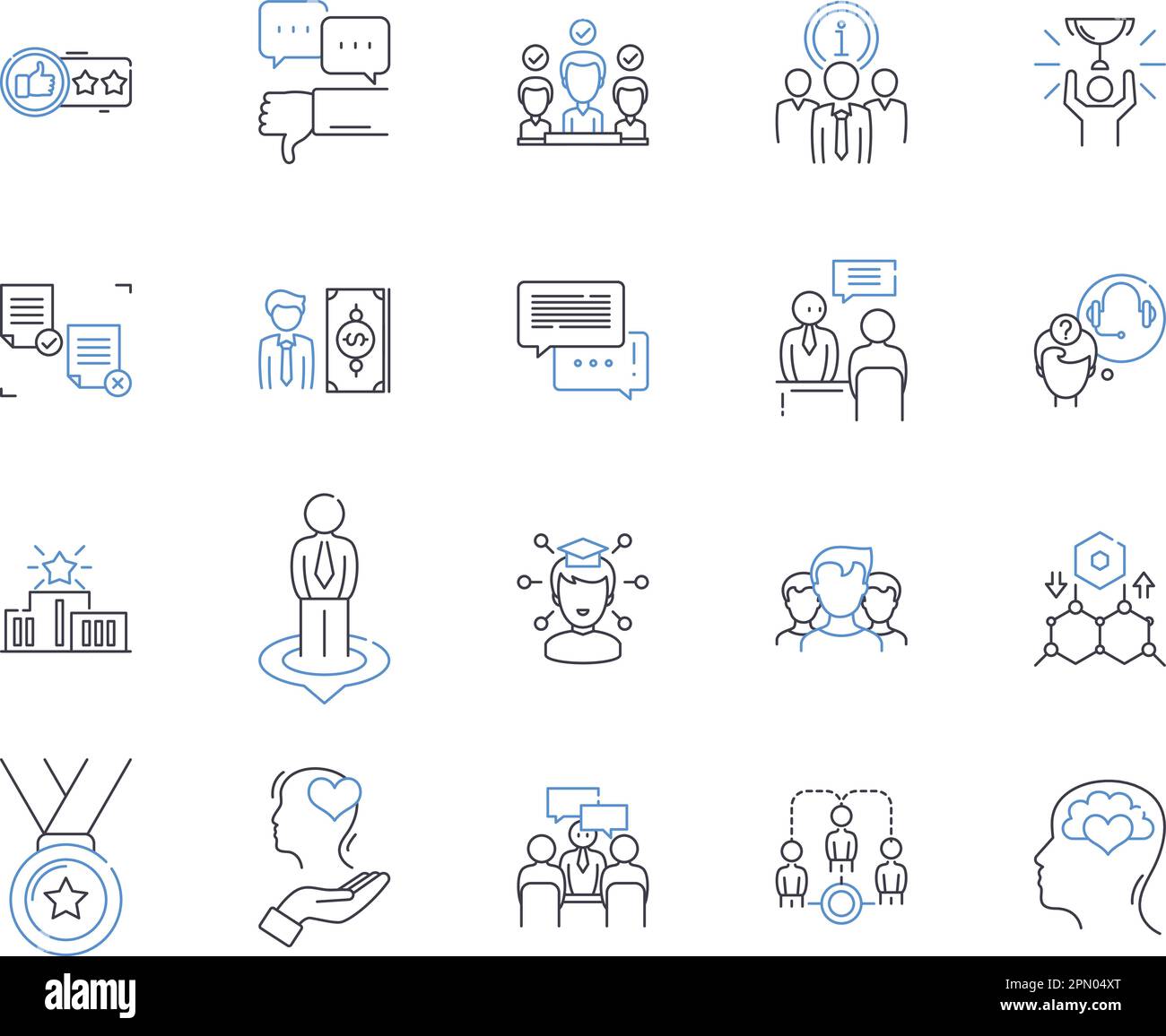 Coaching and business outline icons collection. Coaching, Business ...