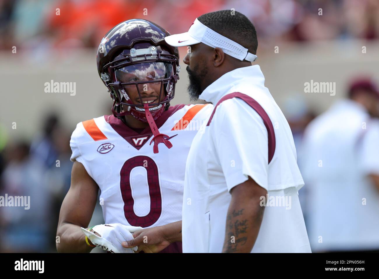 Blacksburg, Virginia, USA. 15th Apr, 2023. Virginia Tech Hokies wide ...