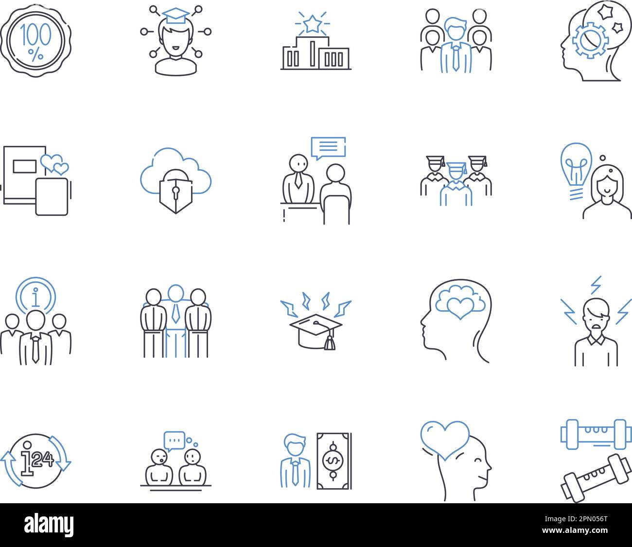 Education business outline icons collection. Education, Business, Learning, Training, Schools ...