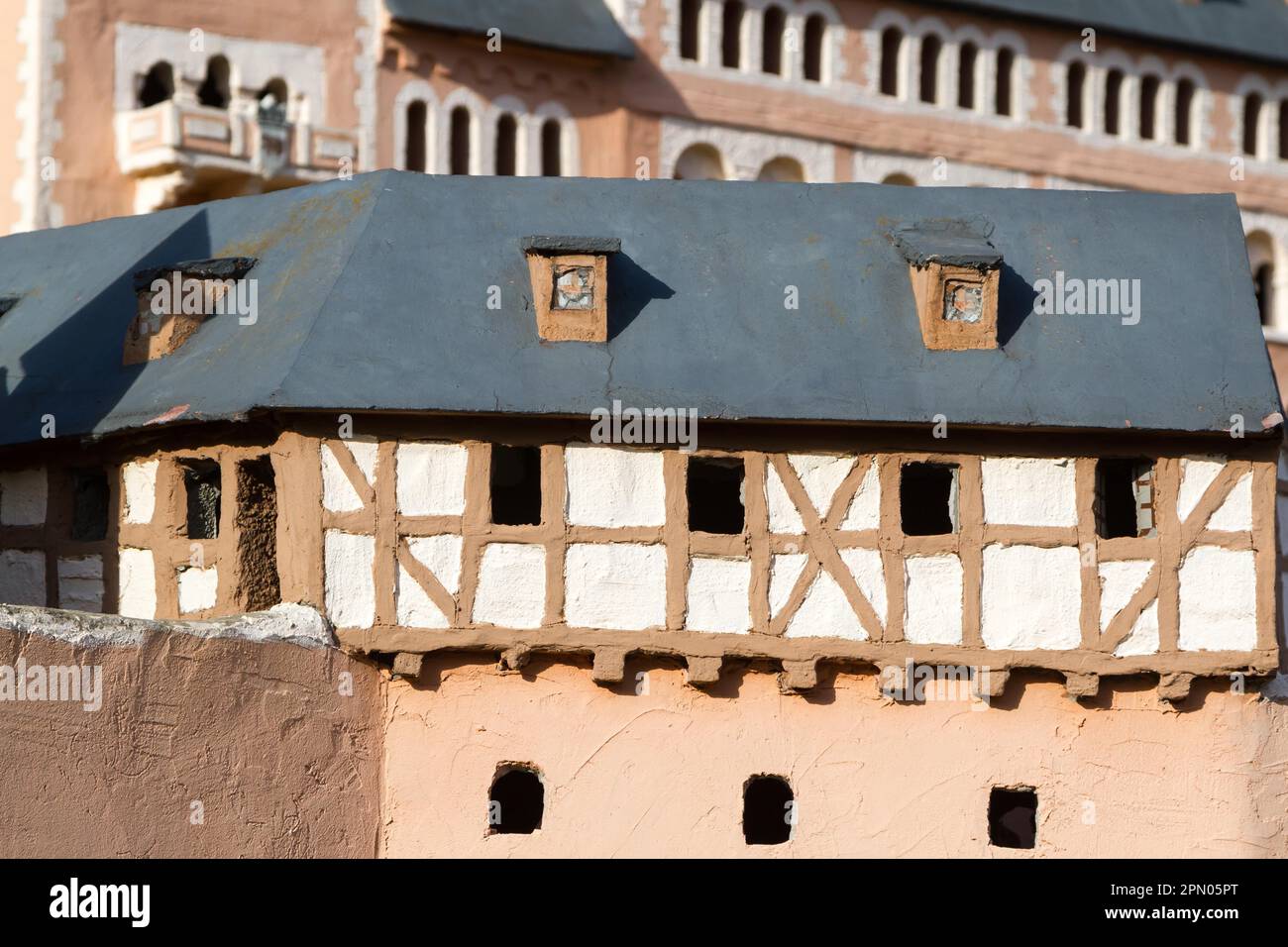Anhalt Castle Model in Ballenstedt Stock Photo - Alamy
