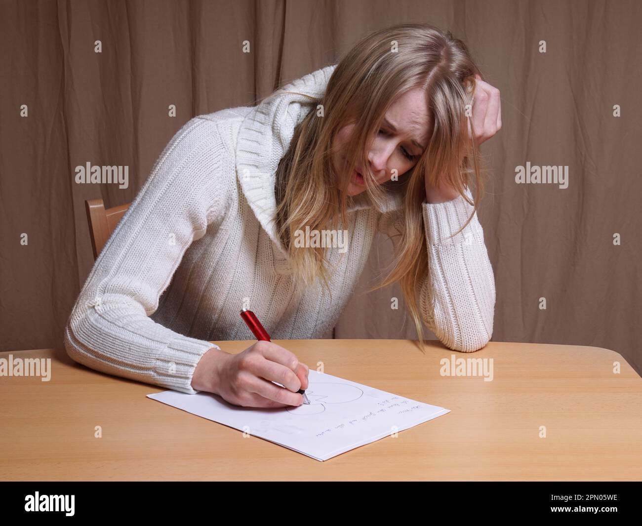 Woman writing letter hi-res stock photography and images - Alamy