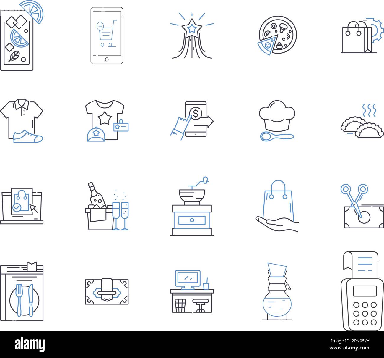 Grocery mall outline icons collection. Grocer, mall, grocery, store ... Grocery mall outline icons collection. Grocer, mall, grocery, store ...