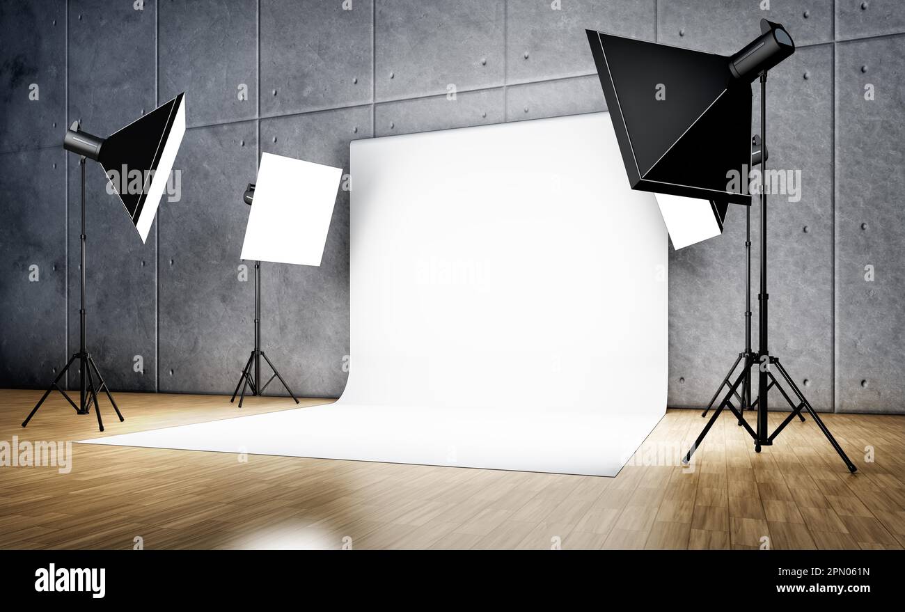 3D rendering of a studio background Stock Photo - Alamy