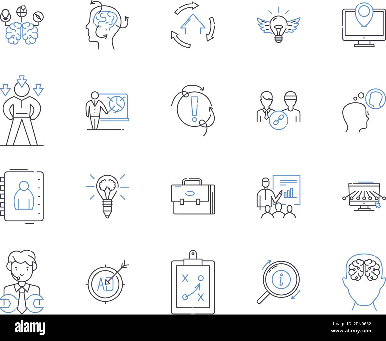 Corporation work outline icons collection. Corporate, work, management ...