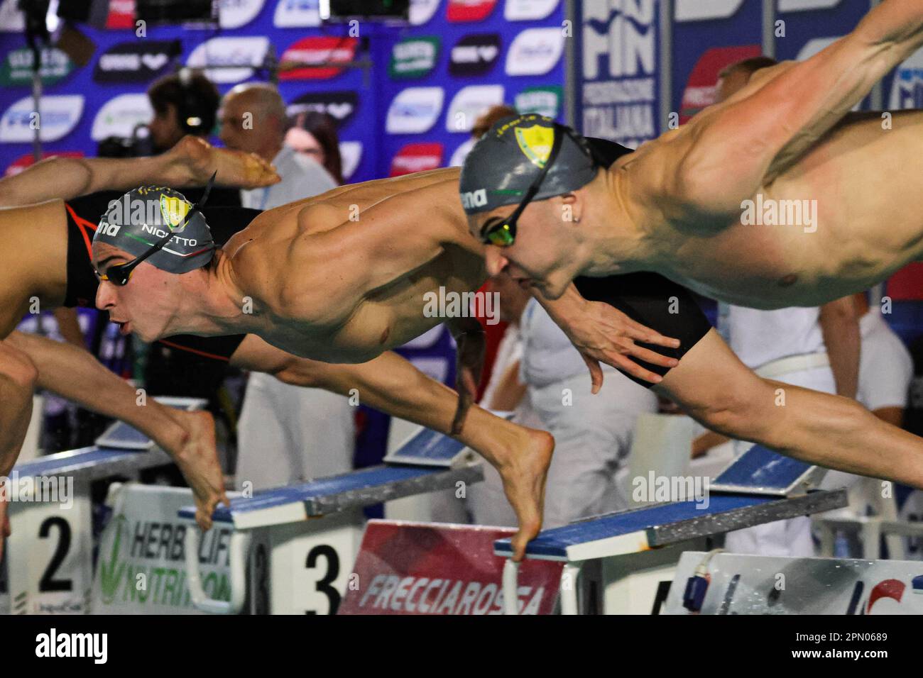 Riccione, Italy. 15th Apr, 2023. Celebrate after win during the ...