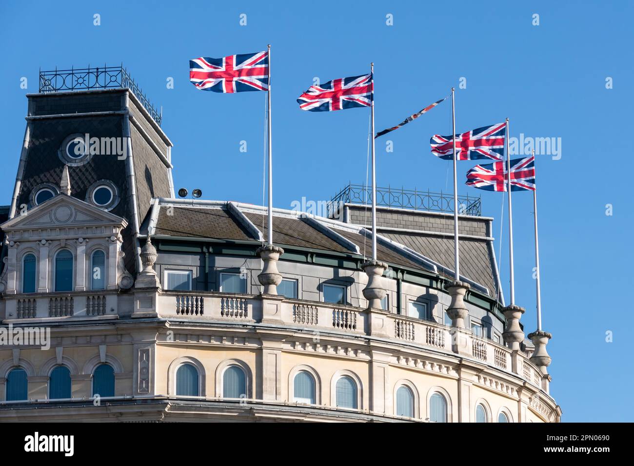 Skyline of the Grand Buildings 1 - 5 The Strand London Stock Photo - Alamy