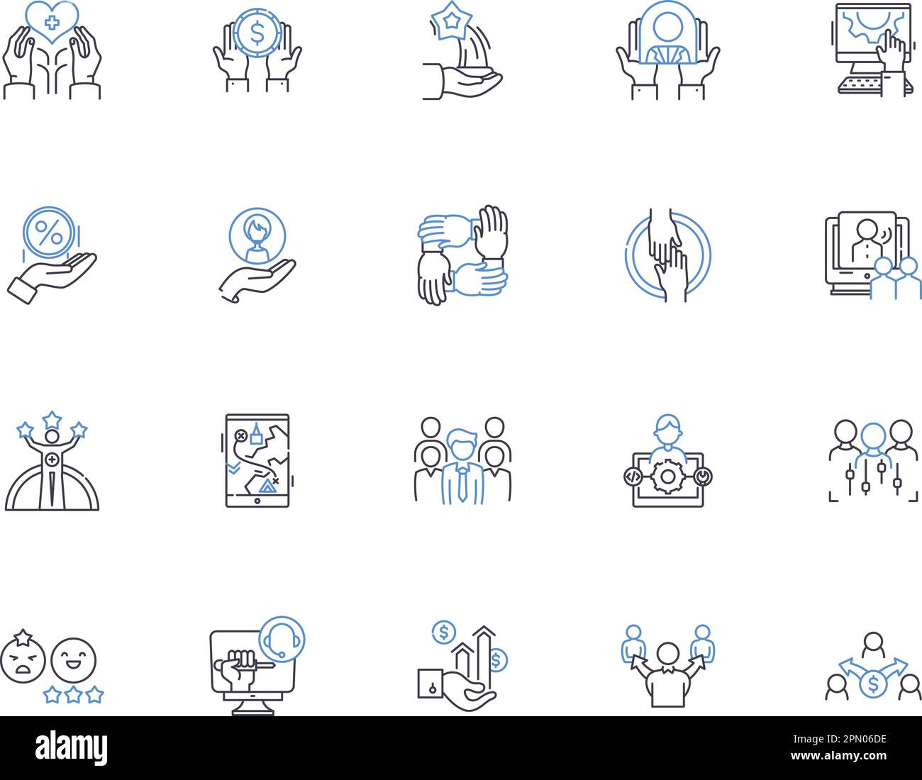 Maintenance outline icons collection. Fix, Repair, Adjust, Replace ...