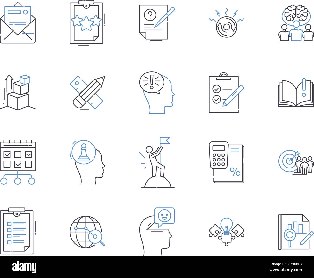 Office and managers outline icons collection. Office, Managers ...