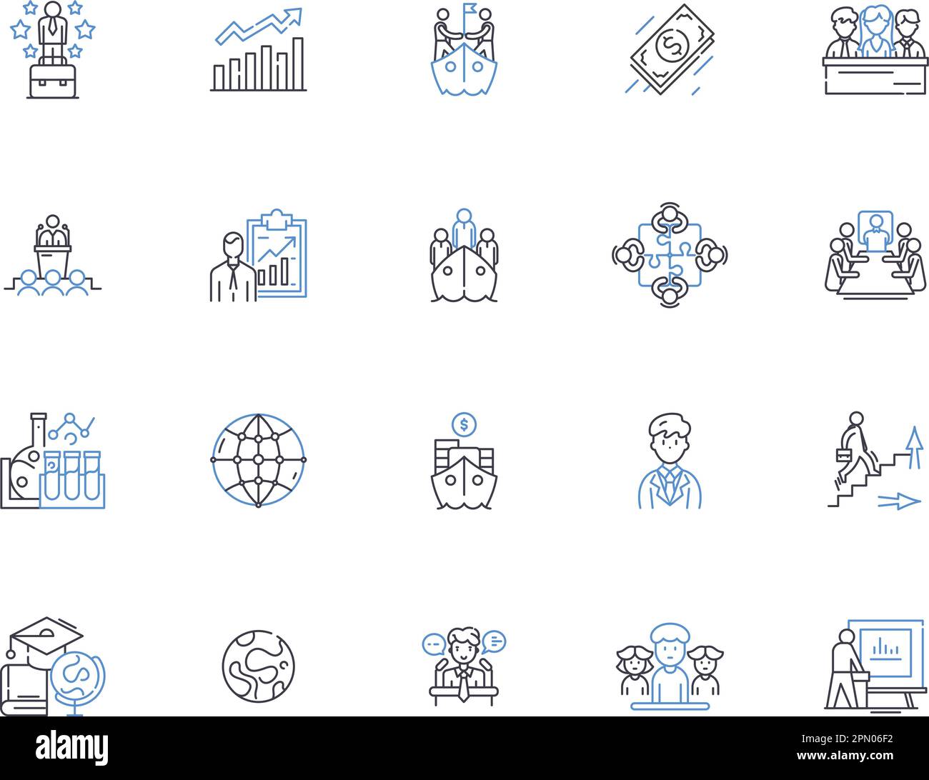 Digital leadership outline icons collection. Digital, Leadership ...
