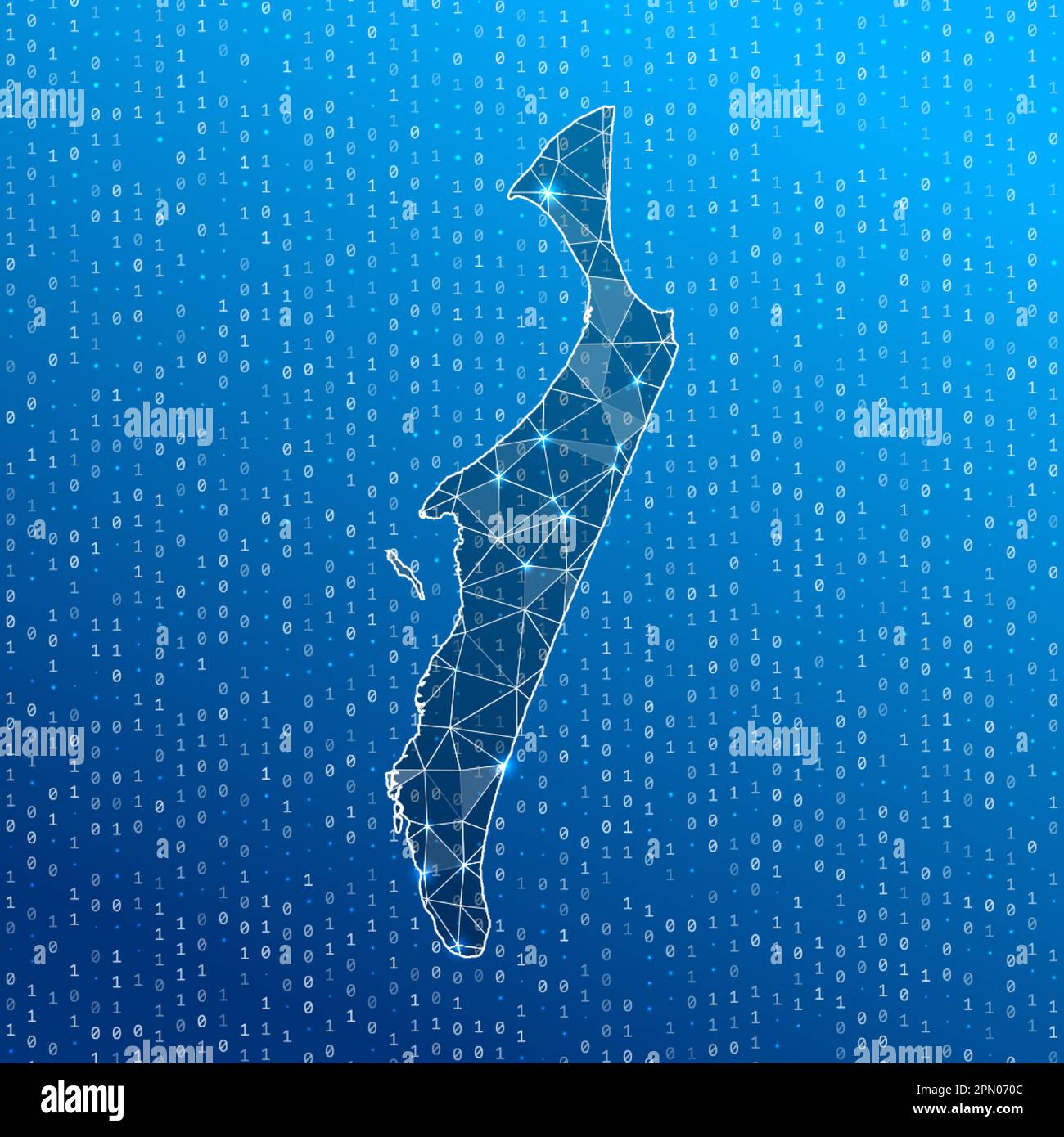 Network map of Fraser Island. Island digital connections map ...