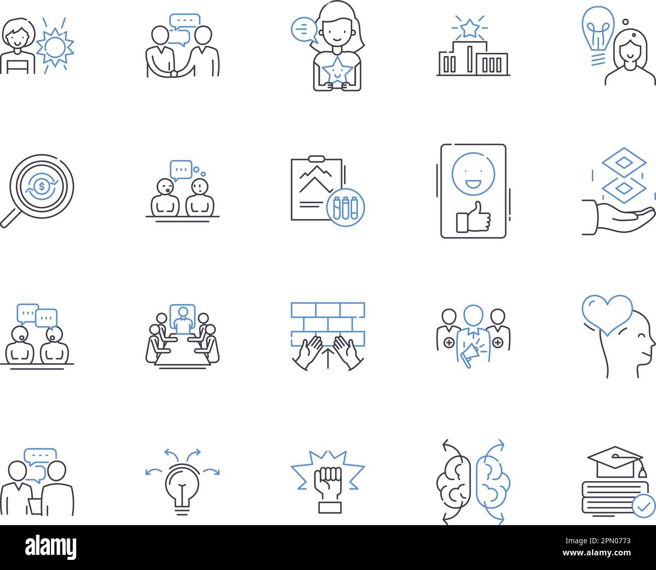 Team studying outline icons collection. Team, studying, colleagues ...