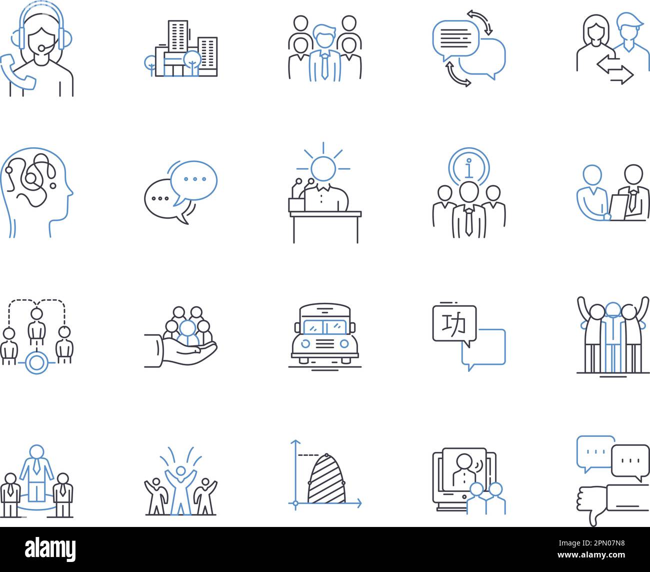 Mentorship and coaching outline icons collection. Mentorship, Coaching ...