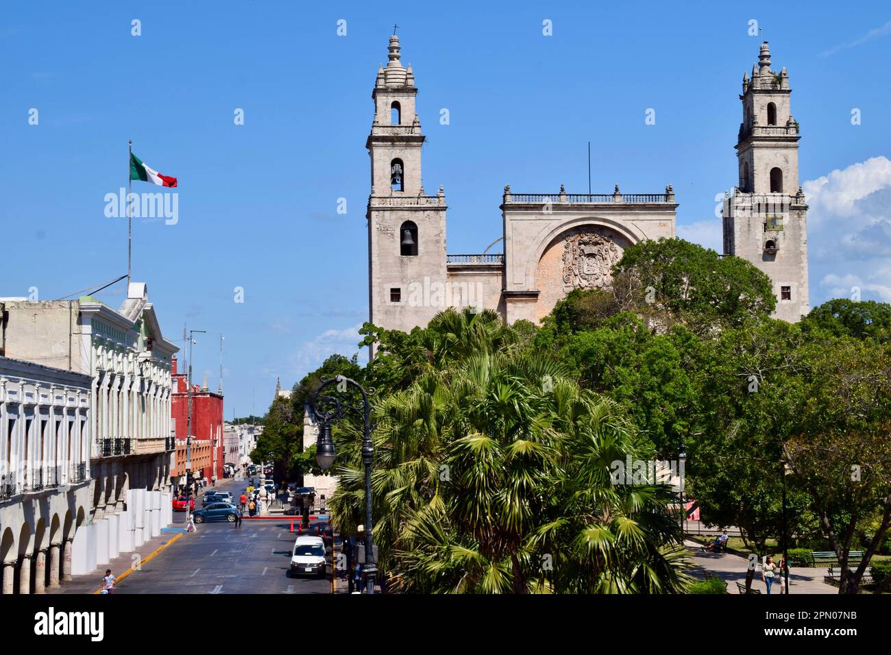 Catedral de San Ildefonso aka Catedral de Merida, as seen from the ...