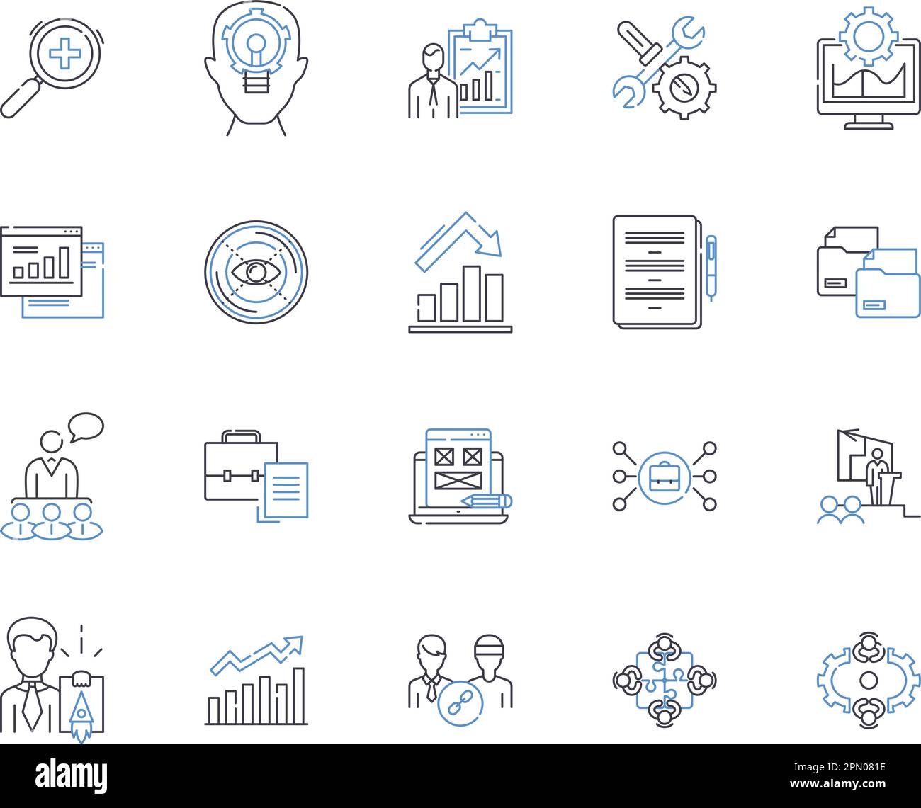 Department Workflow Outline Icons Collection Department Workflow