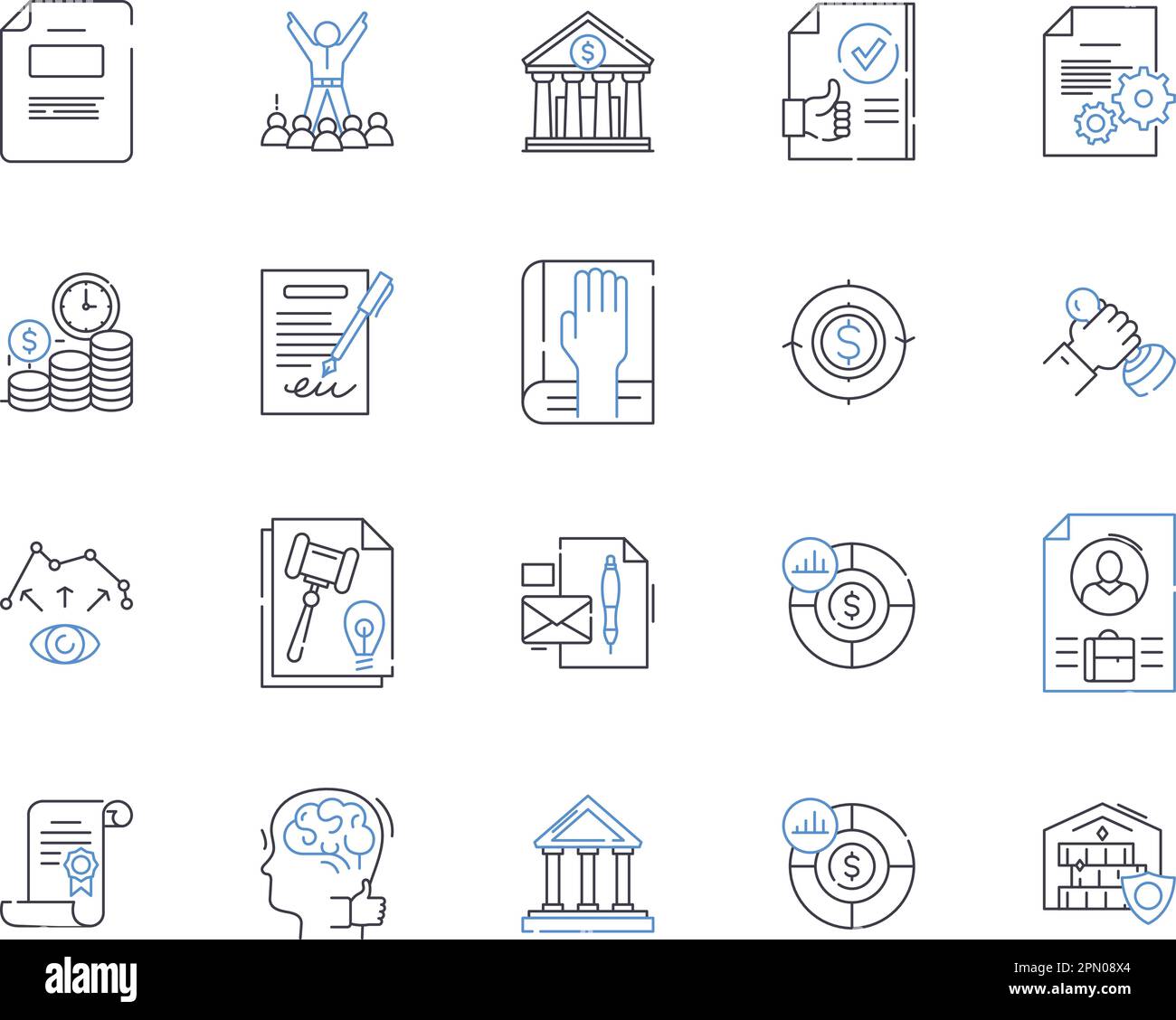 International law outline icons collection. International, law ...