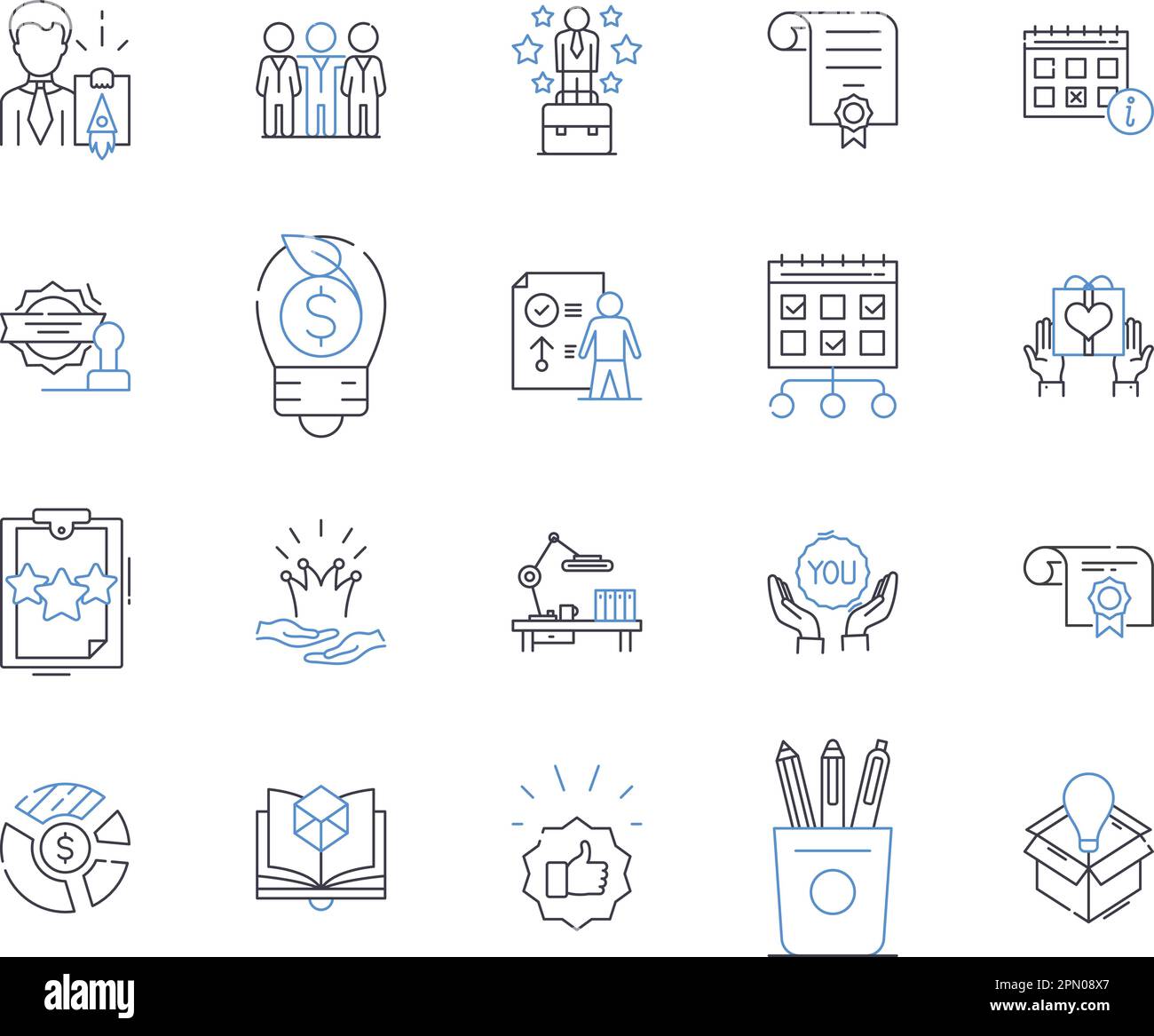 Marketing and business outline icons collection. Marketing, Business ...