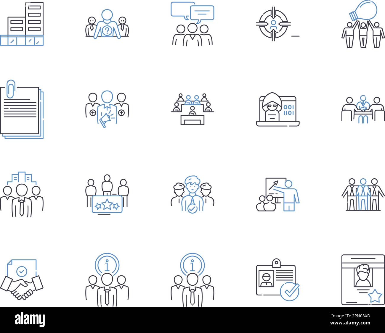 Commercial enterprise outline icons collection. Business, Firm, Company ...