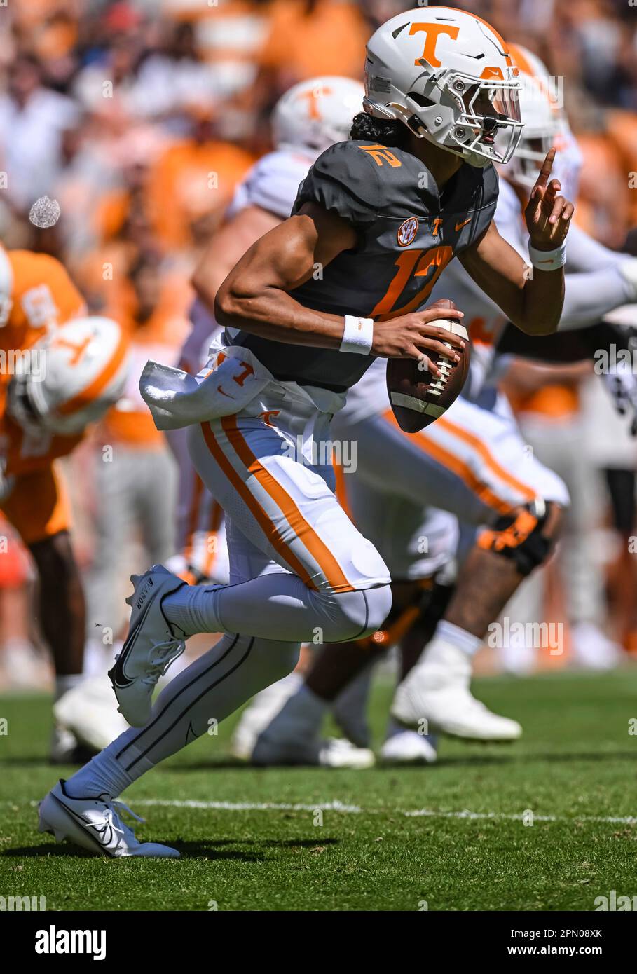 KNOXVILLE, TN - APRIL 15: Tennessee Volunteers quarterback Nico ...