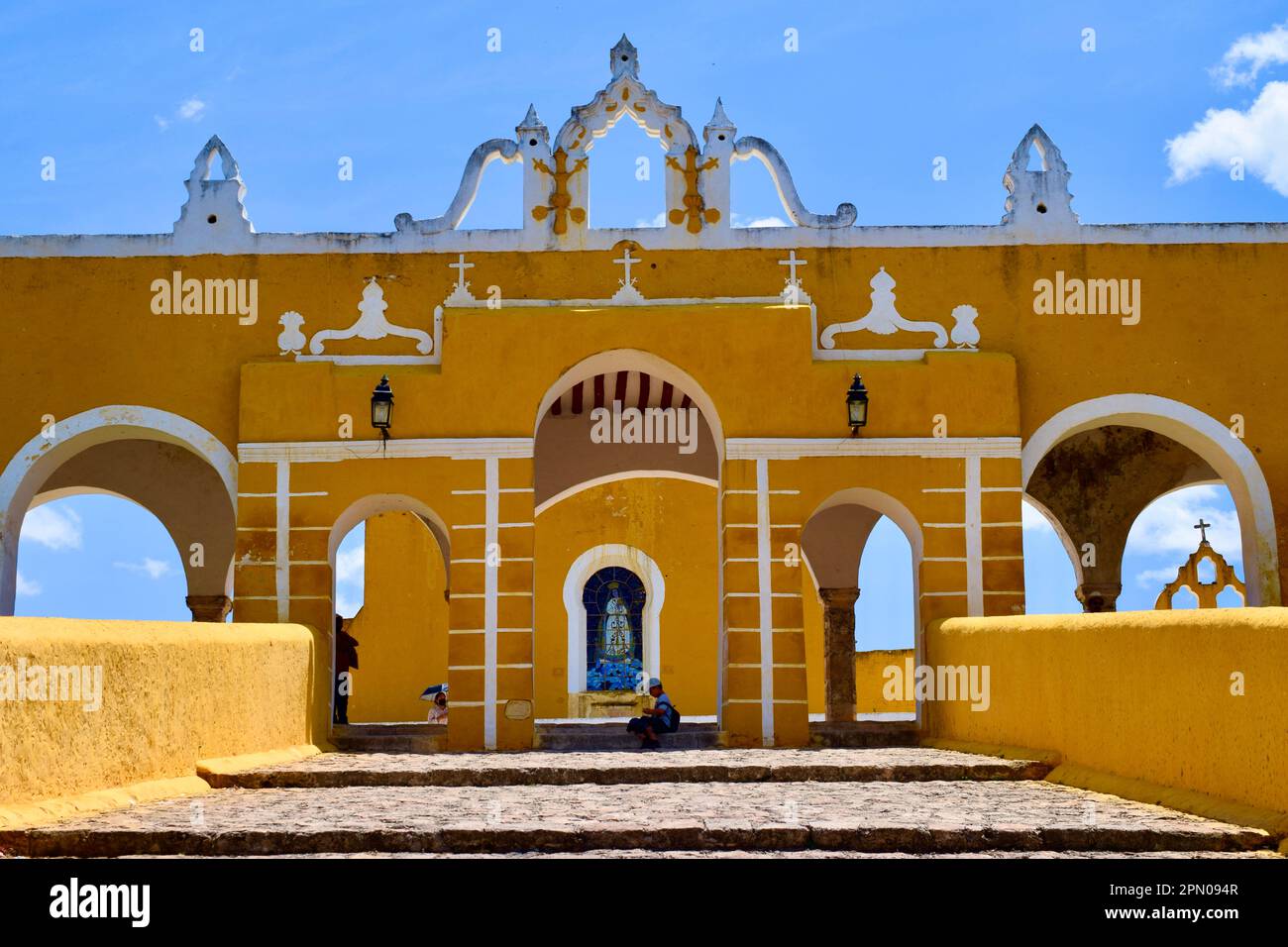 The decorative entrance to the San Antonio de Padua monastery in the ...