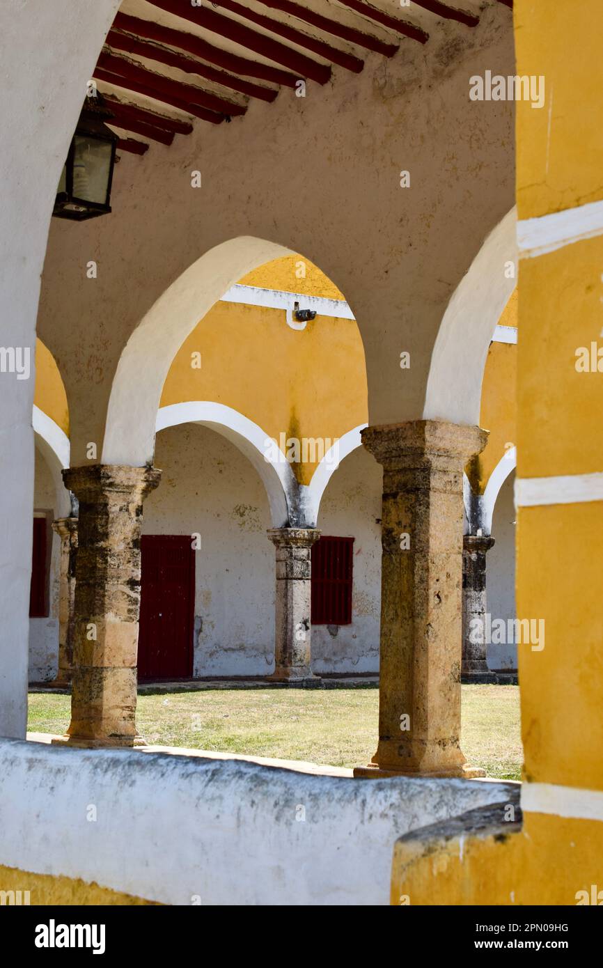 The open gallery arcades at the San Antonio de Padua monastery in the ...