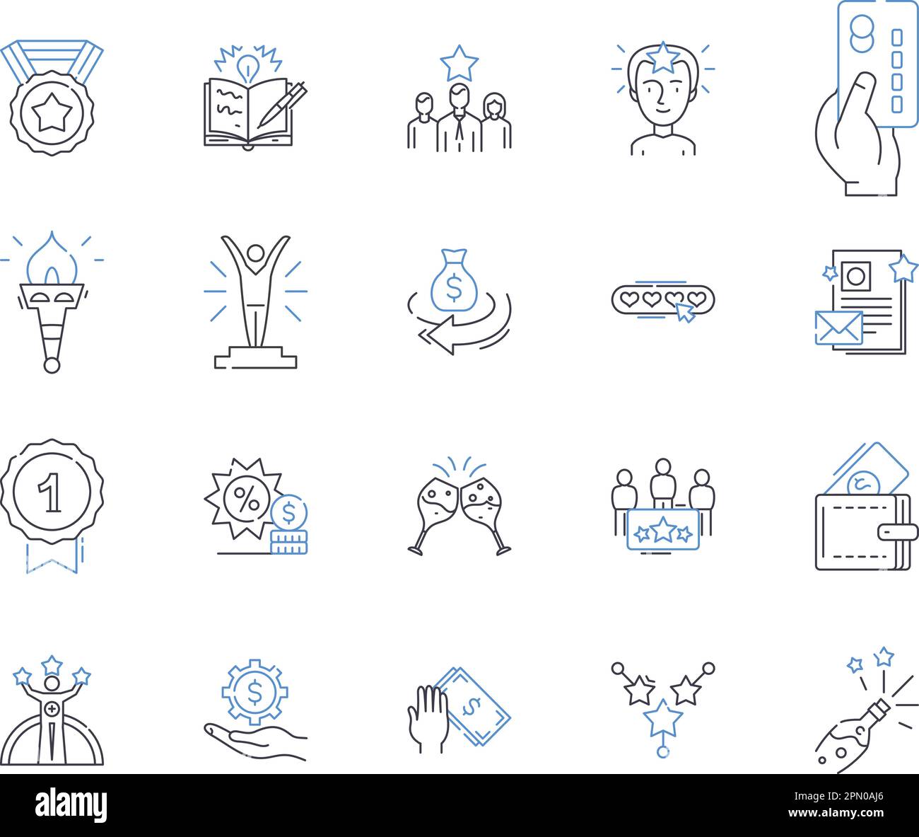 Success and profit outline icons collection. Profit, Success, Gain ...