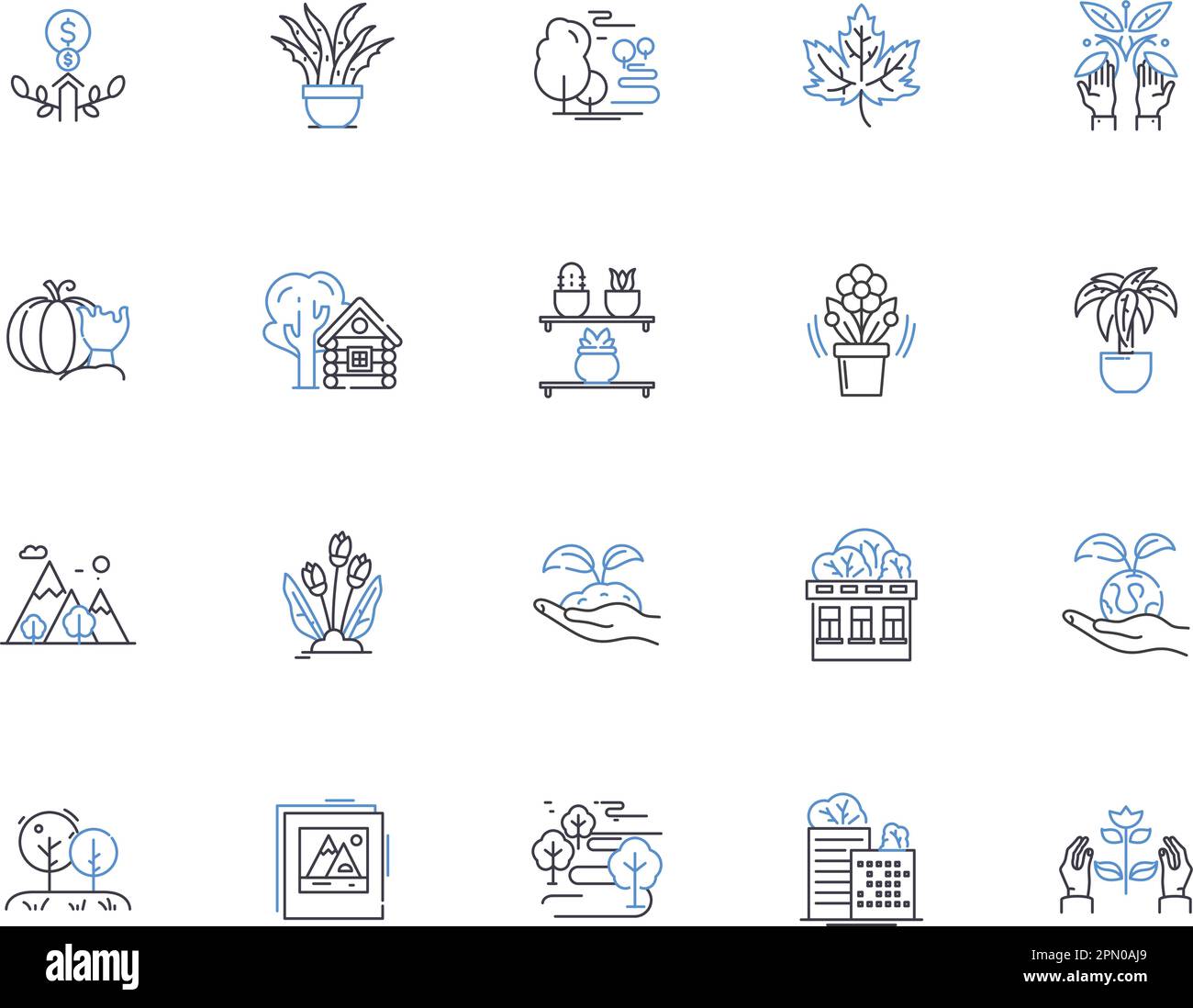 Trees outline icons collection. Tree, Oaks, Maple, Pines, Cedars, Ashes ...