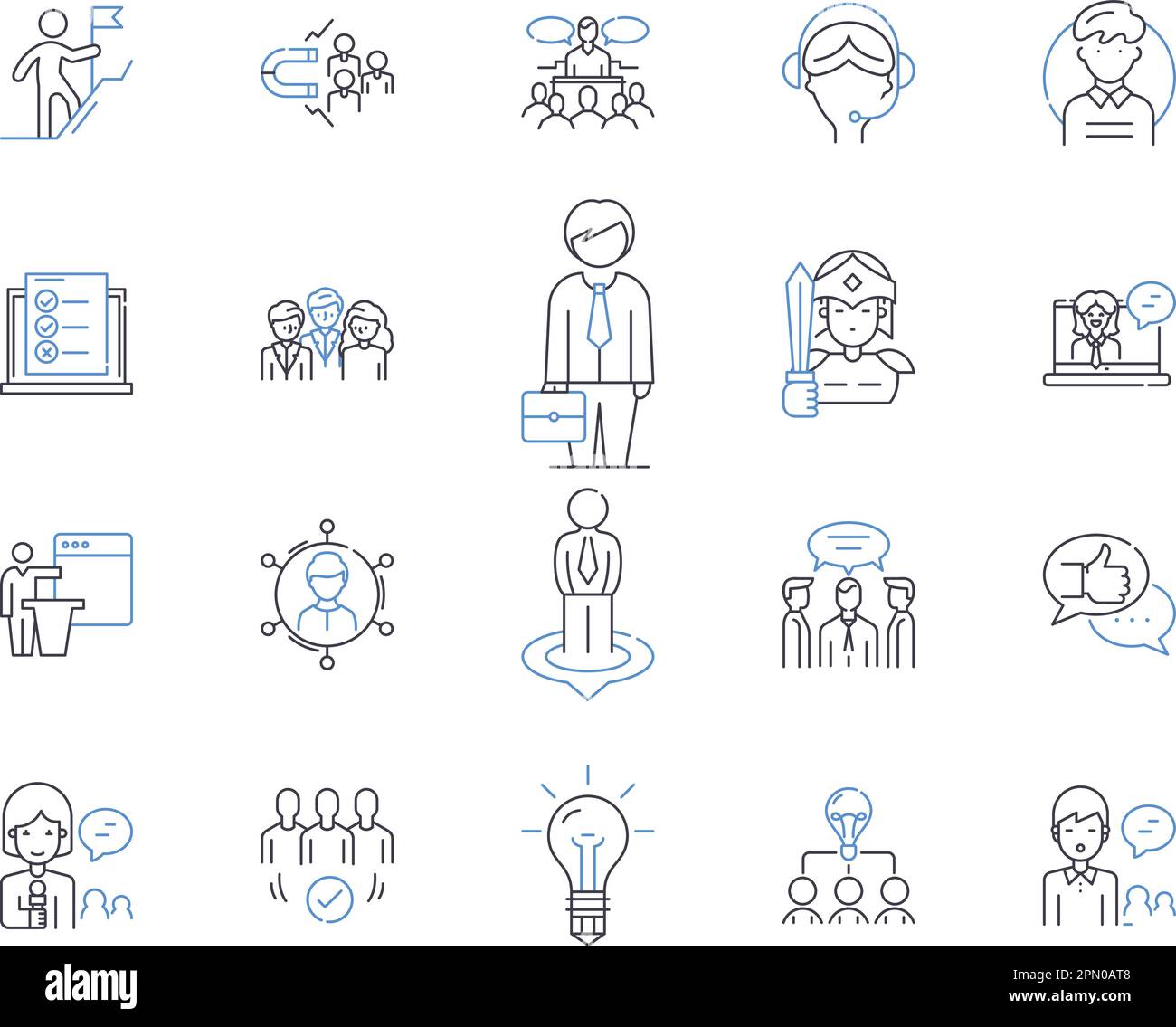 Employee career outline icons collection. Career, Employee, Promotion ...