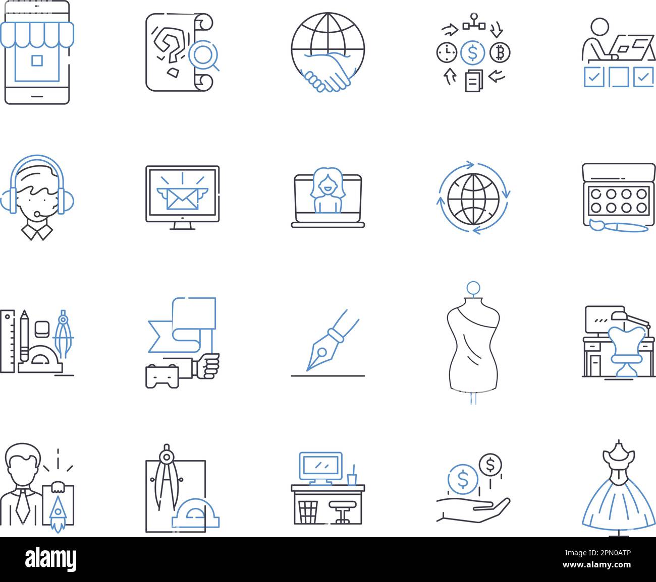Freelance enterpreneur outline icons collection. Freelancer ... Freelance enterpreneur outline icons collection. Freelancer ...