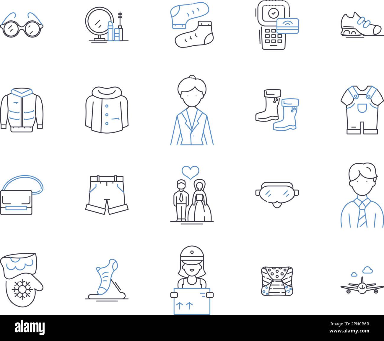 Shops and retail outline icons collection. Retailers, stores, shops ...