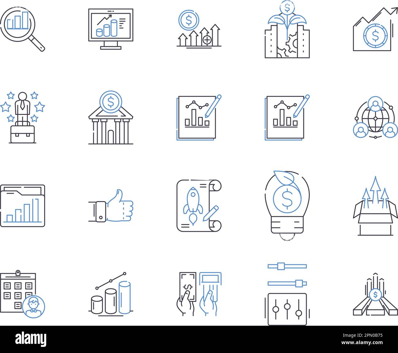 Effectiveness outline icons collection. Efficient, Productive ...