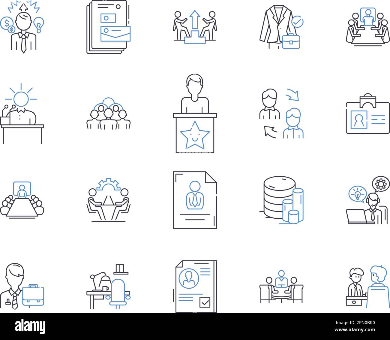 Office workers outline icons collection. Office, Workers, Clerk ...