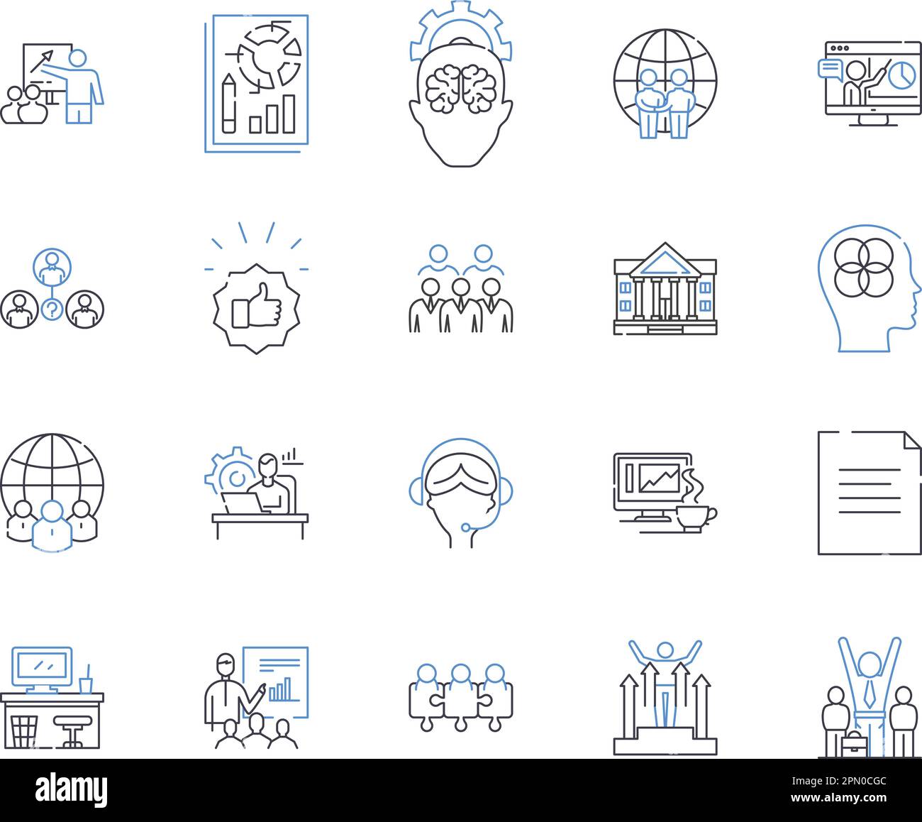 Department Workflow Outline Icons Collection Department Workflow Management Automation