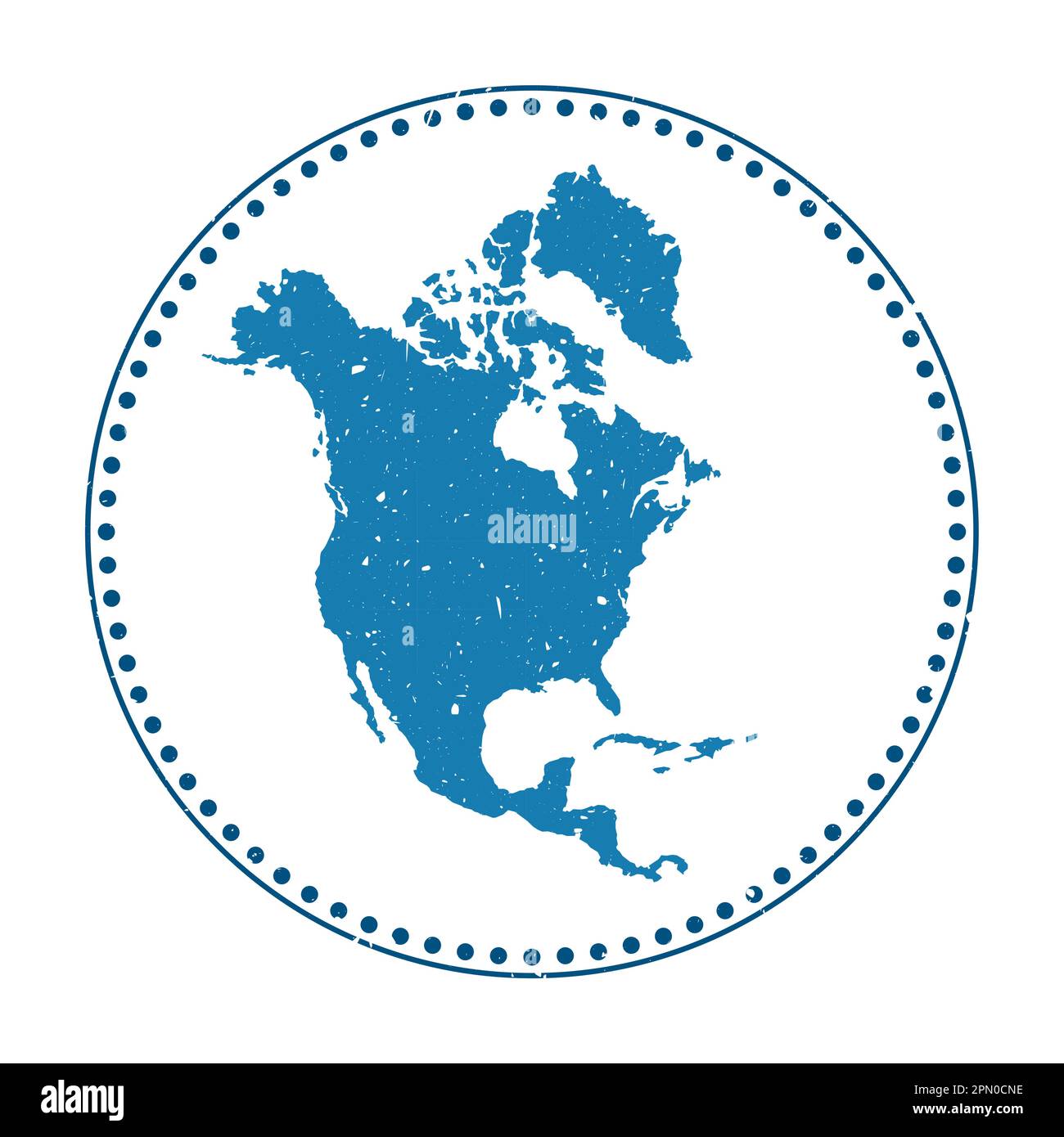 North America sticker. Travel rubber stamp with map of continent ...