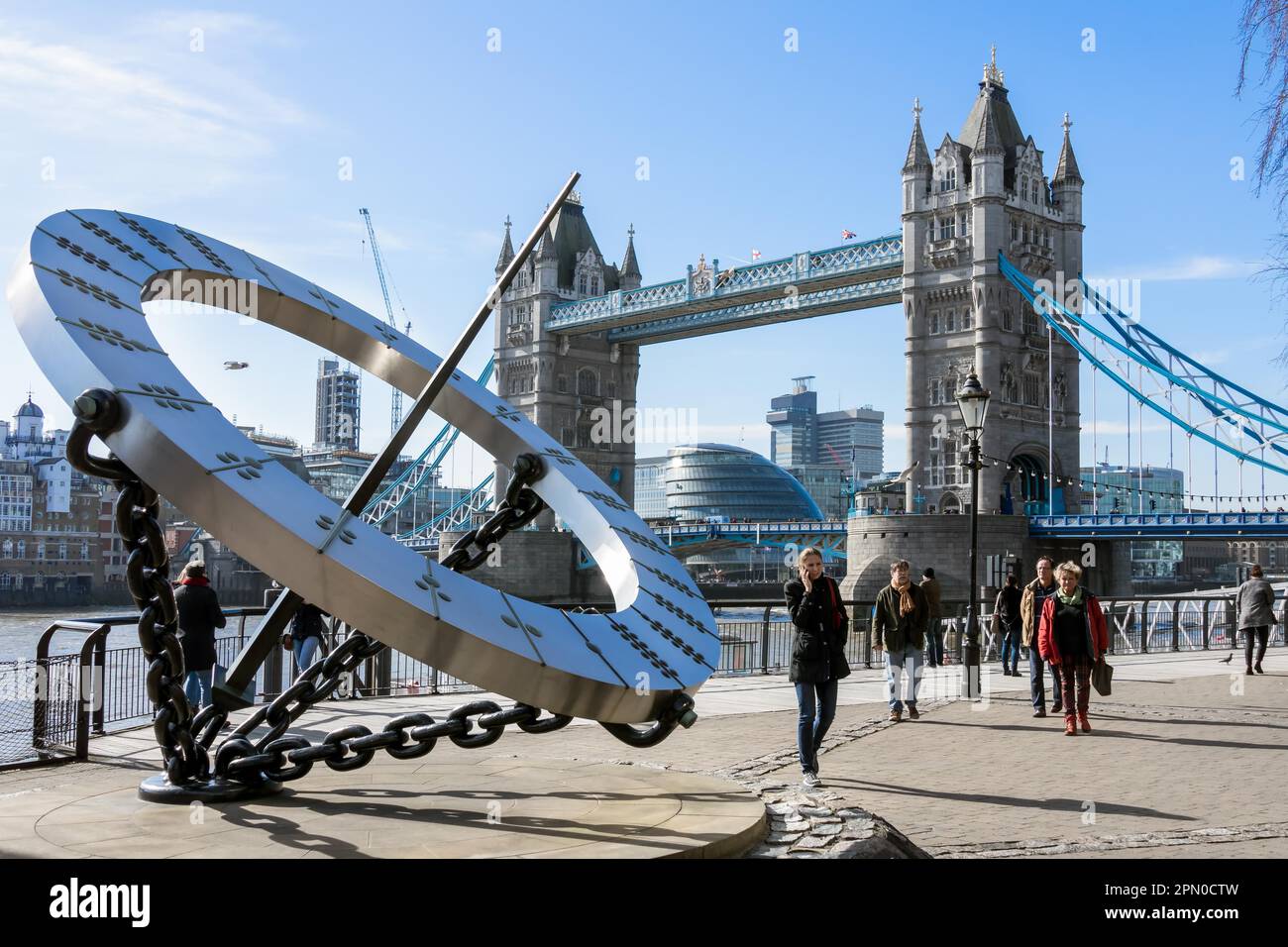 Sun dial near Tower Bridge Stock Photo - Alamy