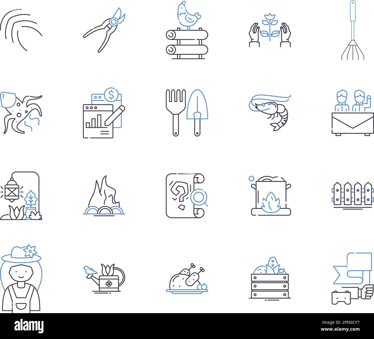 Farming factory outline icons collection. Farming, Factory, Agriculture ...