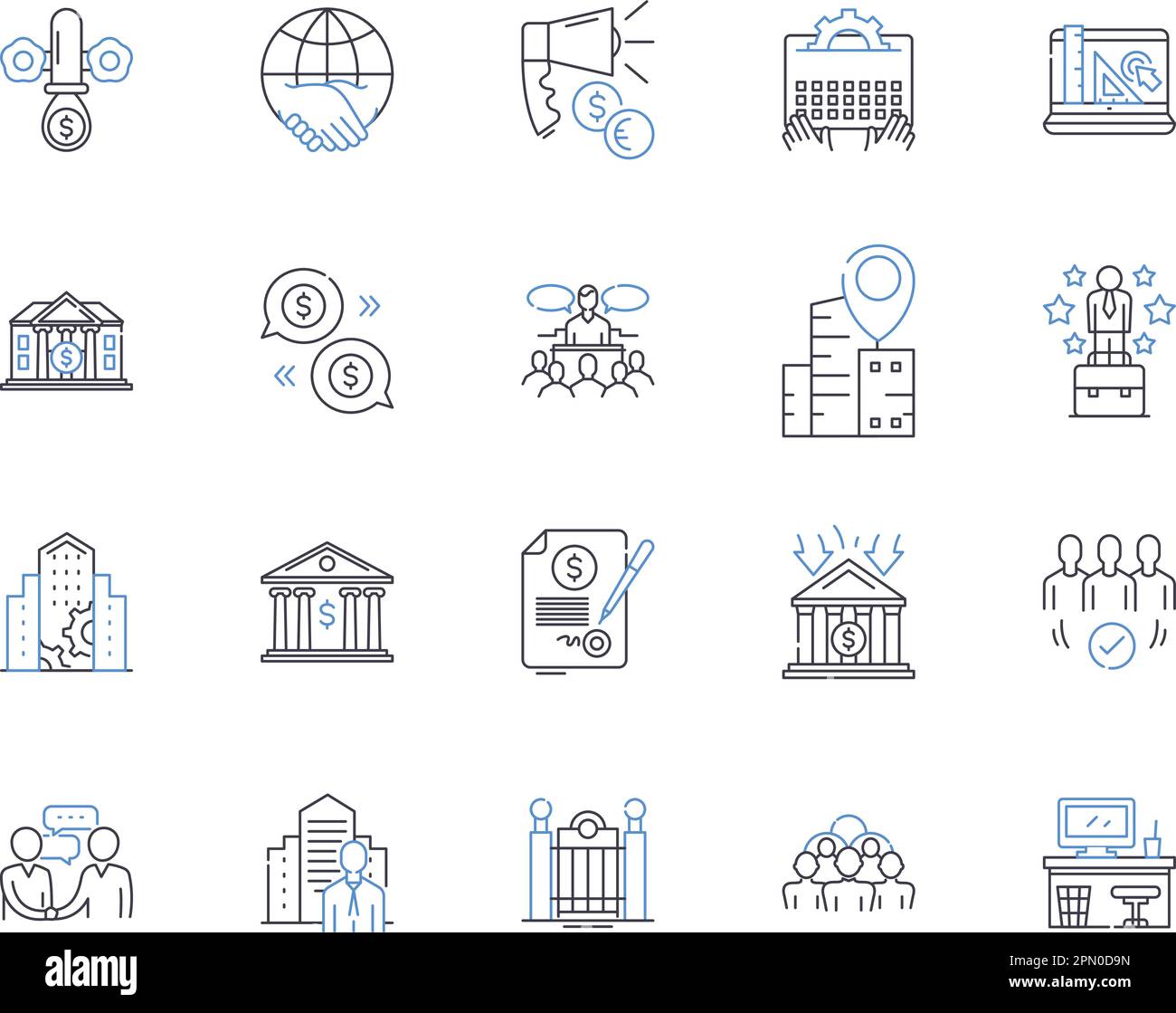 Distribution and warehousing outline icons collection. Distribution ...