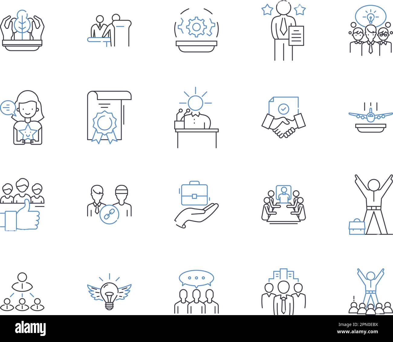 Performance management outline icons collection. Performance ... Performance management outline icons collection. Performance ...