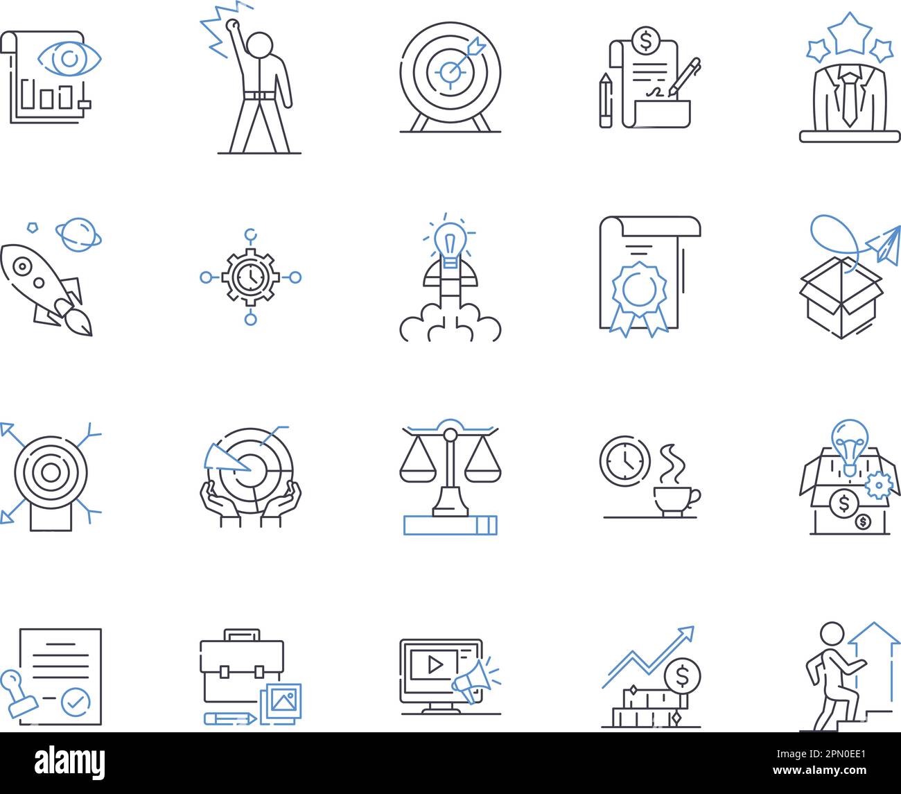 Business Model outline icons collection. Model, Enterprise, Strategy ...