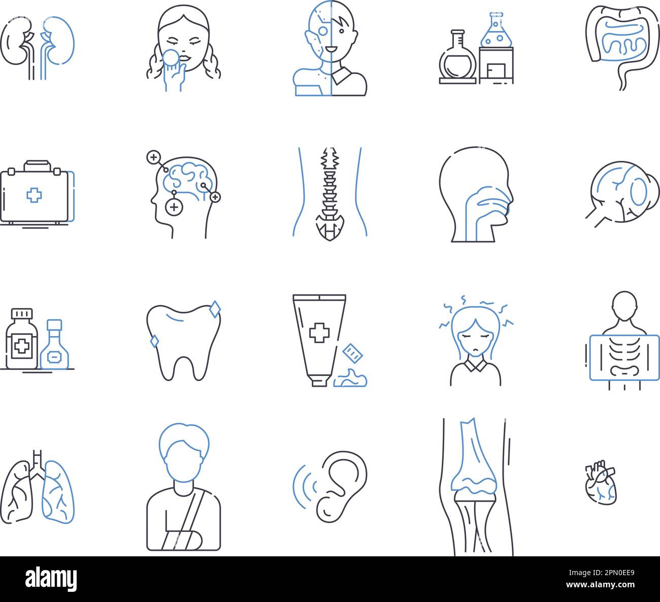 Health coaching outline icons collection. Health, Coaching, Wellness ...