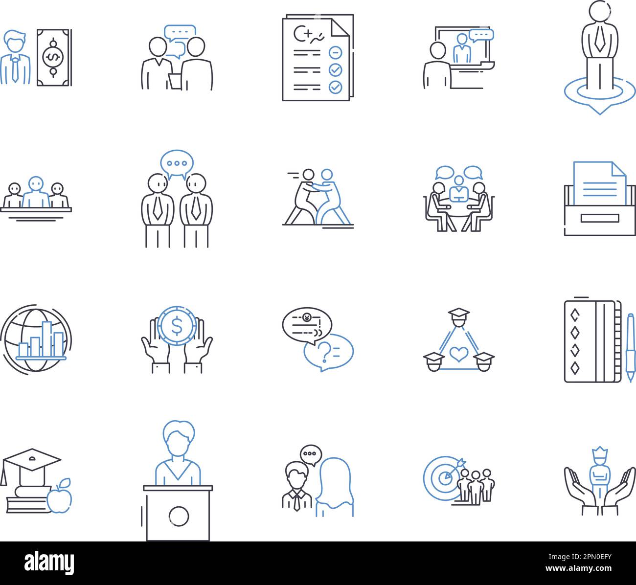 Mentorship and coaching outline icons collection. Mentorship, Coaching ...
