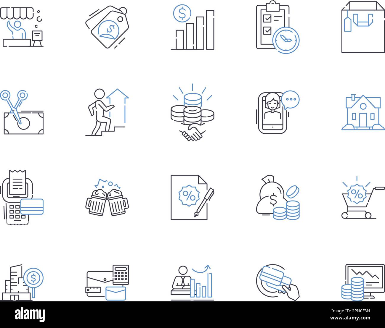 Trade and profit outline icons collection. Trading, Profit, Exchange ...