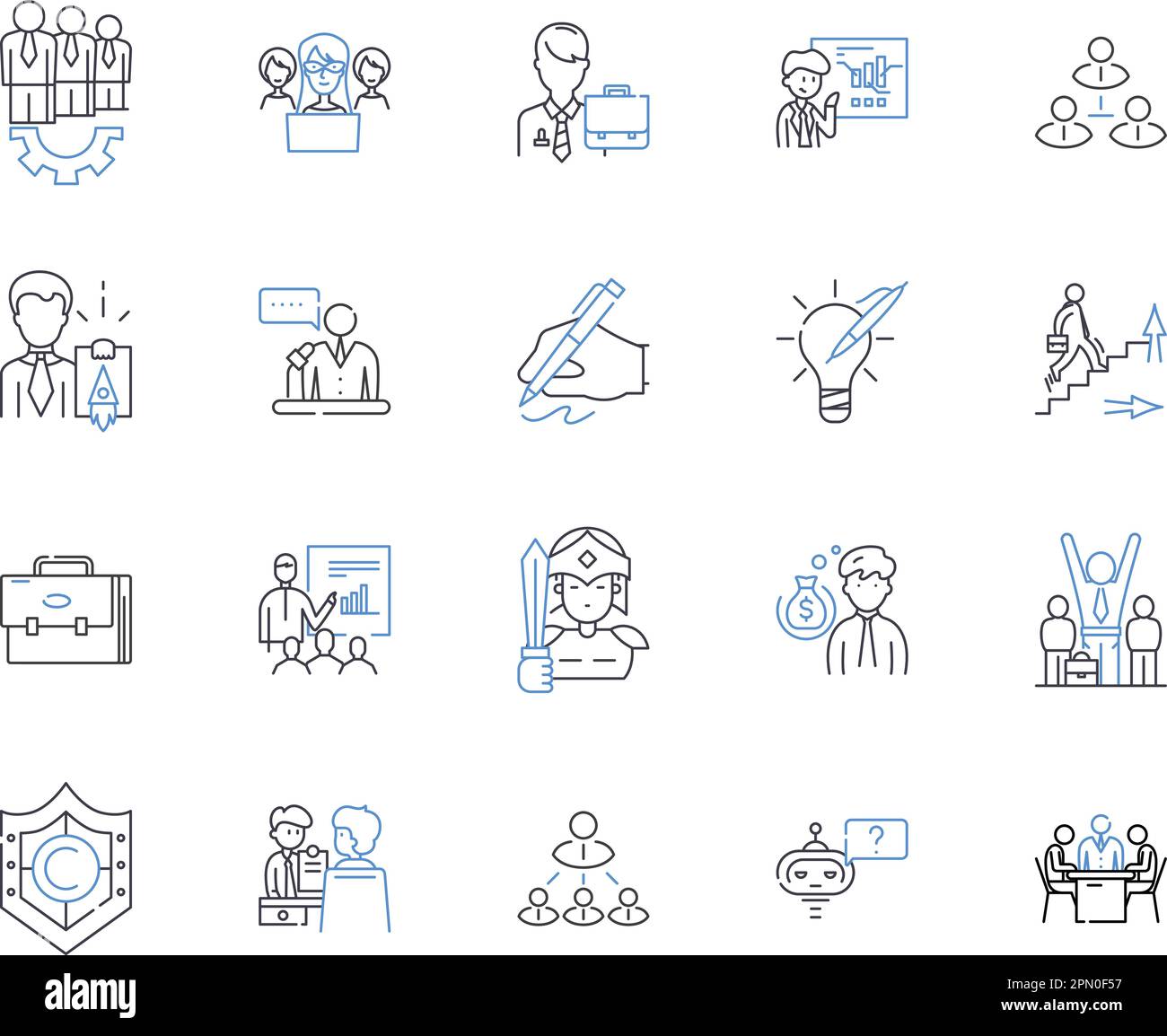 Career and success outline icons collection. Career, Success ...