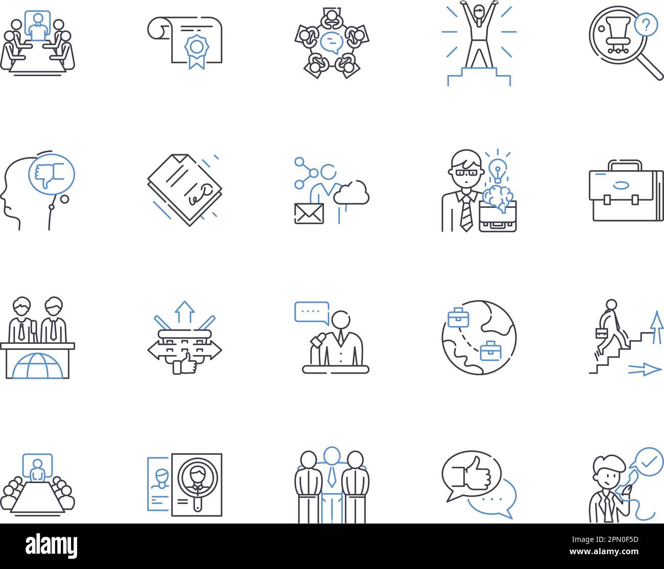 Social media management outline icons collection. Social, Media ...