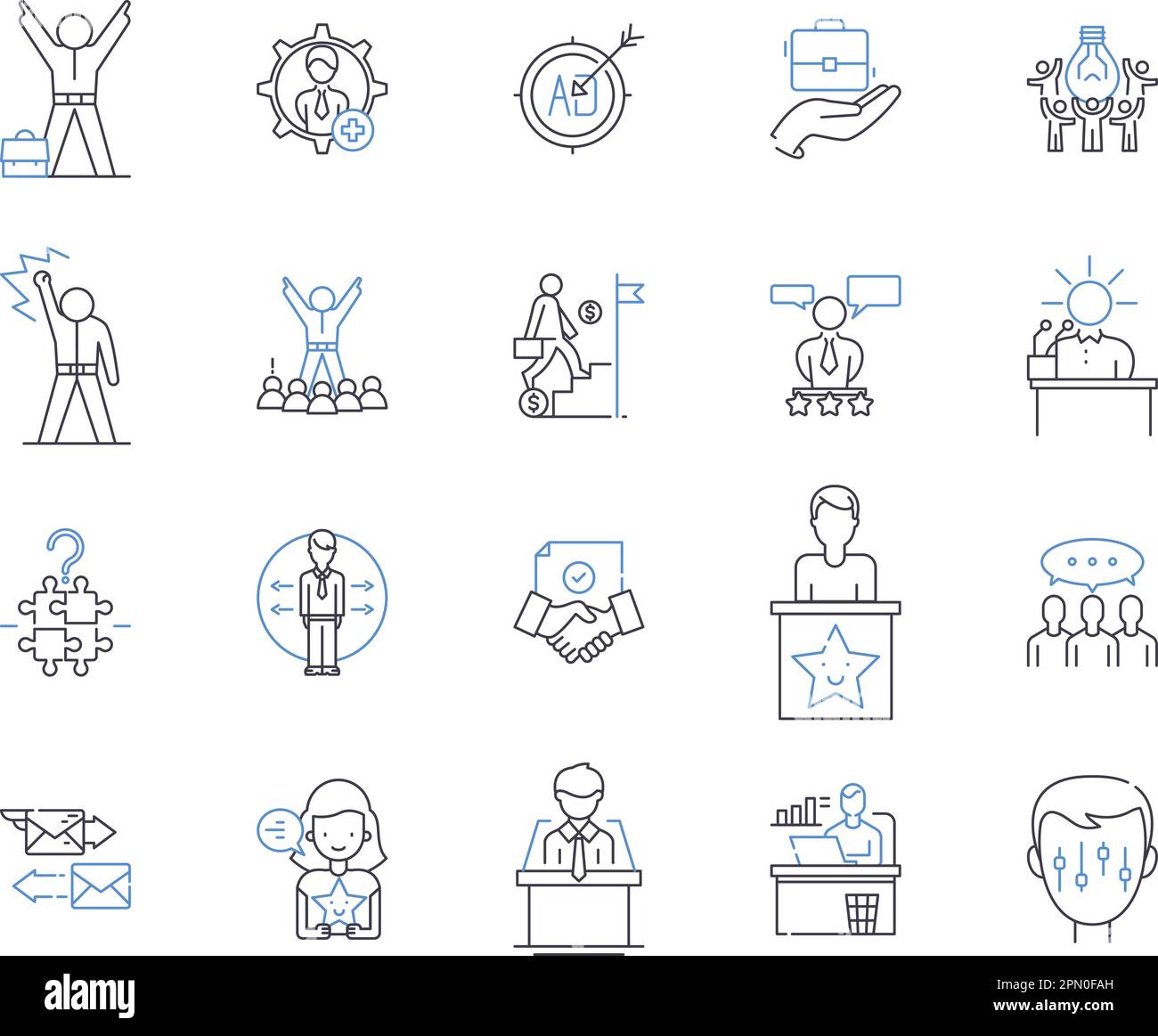 Entrepreneurship outline icons collection. startup, venture, business ...