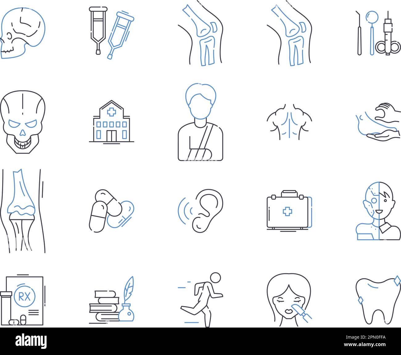 Therapy center outline icons collection. Therapy, Center, Mental ...