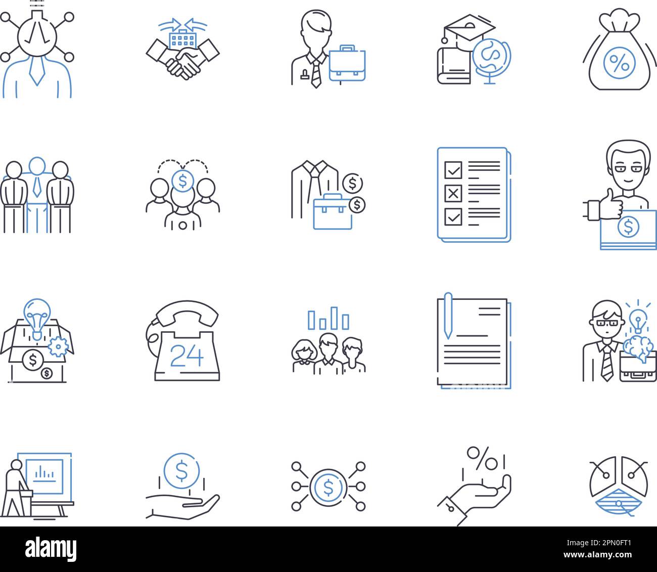 Finance and revenue outline icons collection. finance, revenue ...