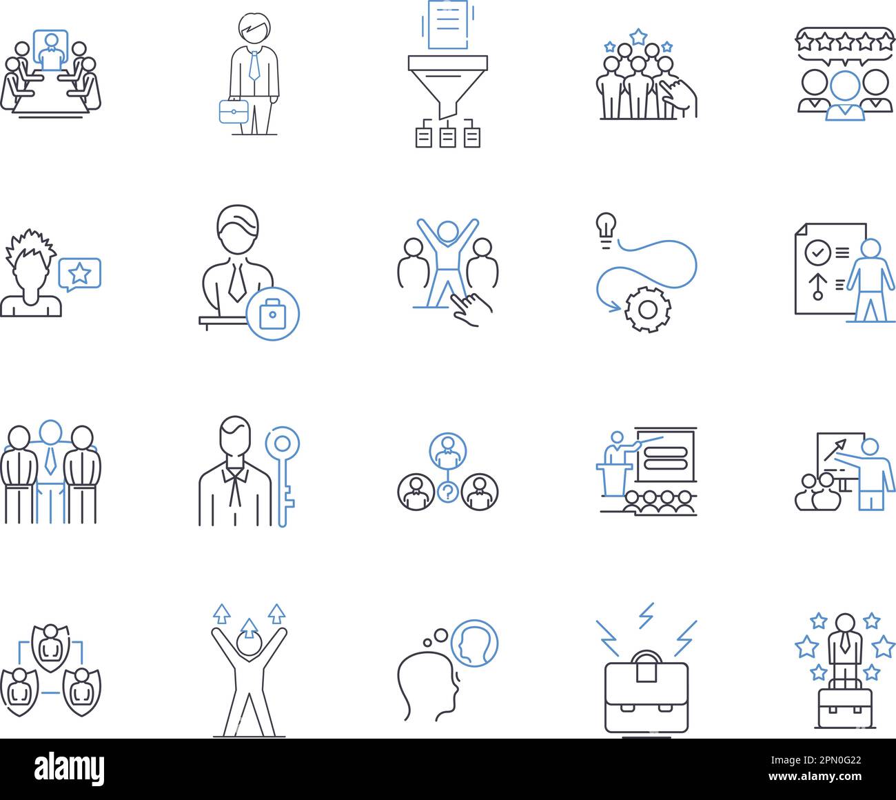 Entrepreneurship outline icons collection. startup, venture, business ...