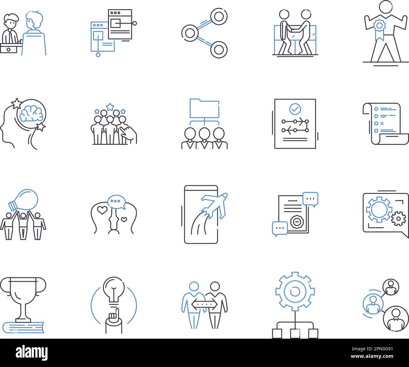 Company team outline icons collection. Company, Team, Corporate, Group ...