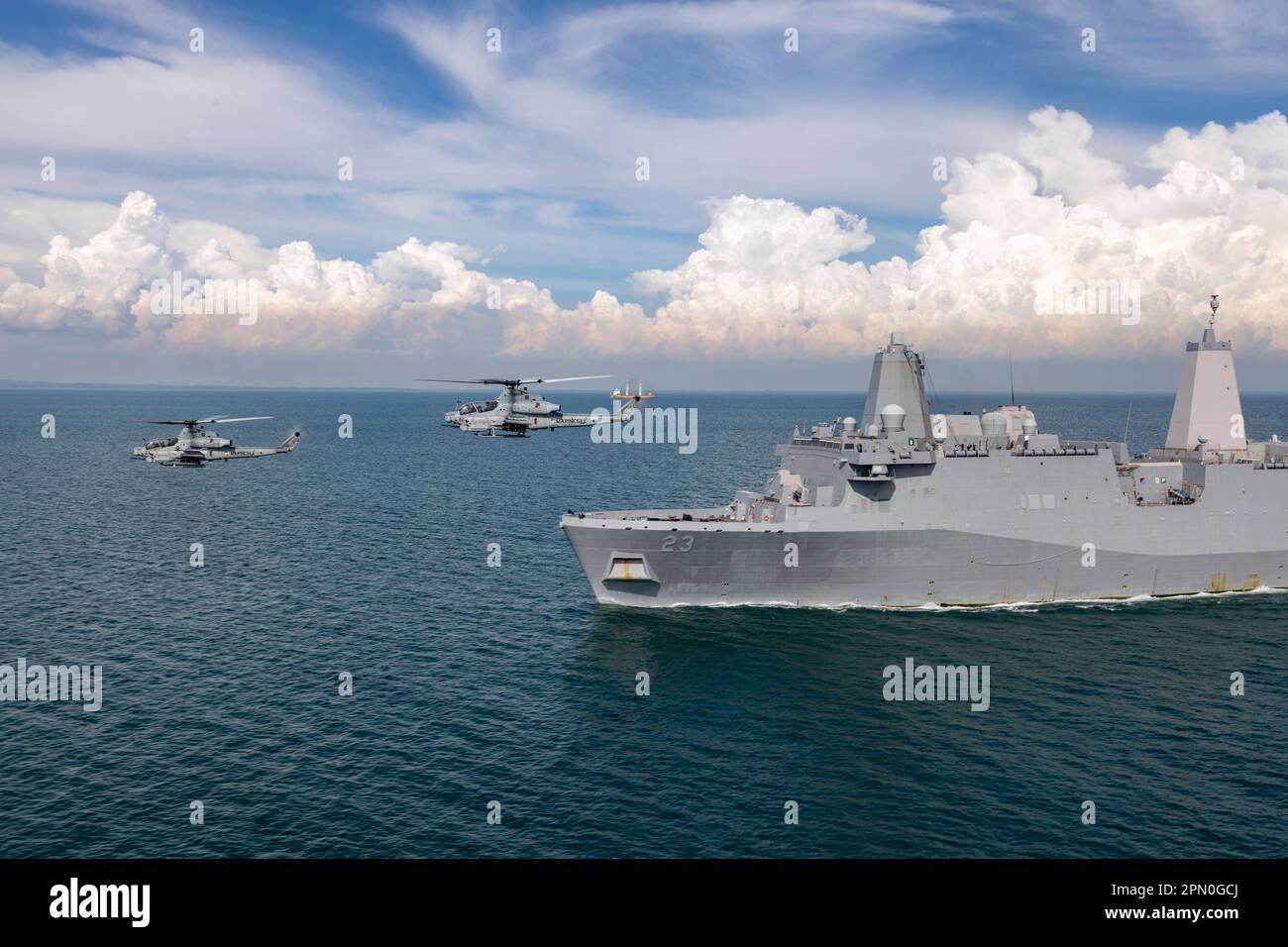 STRAIT OF MALACCA (Jan. 9, 2023) – U.S. Marine Corps AH-1Z Viper pilots ...