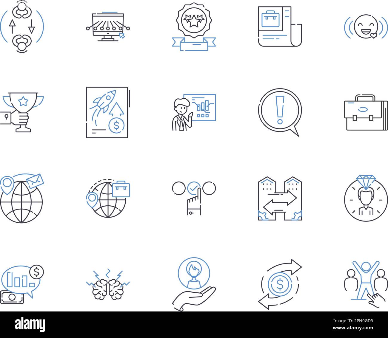 Corporation growth outline icons collection. Corporate, Growth ...